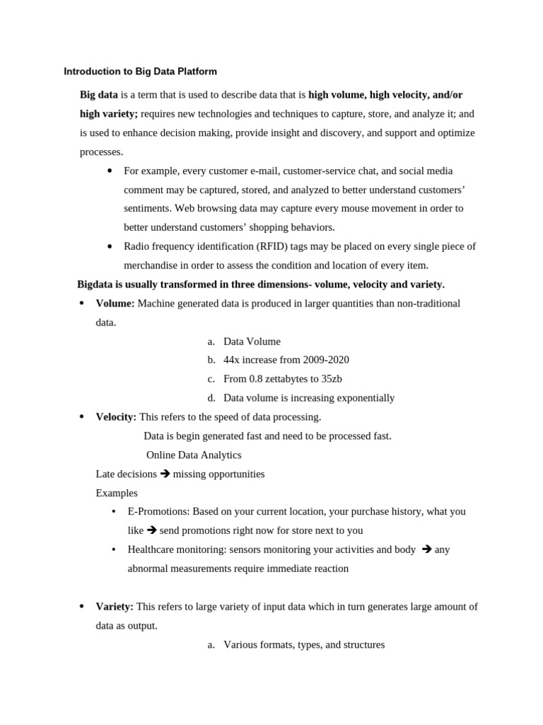 Introduction To Big Data Platform | PDF | Big Data | Map Reduce
