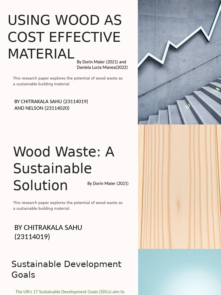 Eco-Friendly Wood Waste Solutions | PDF | Sustainability | Cement