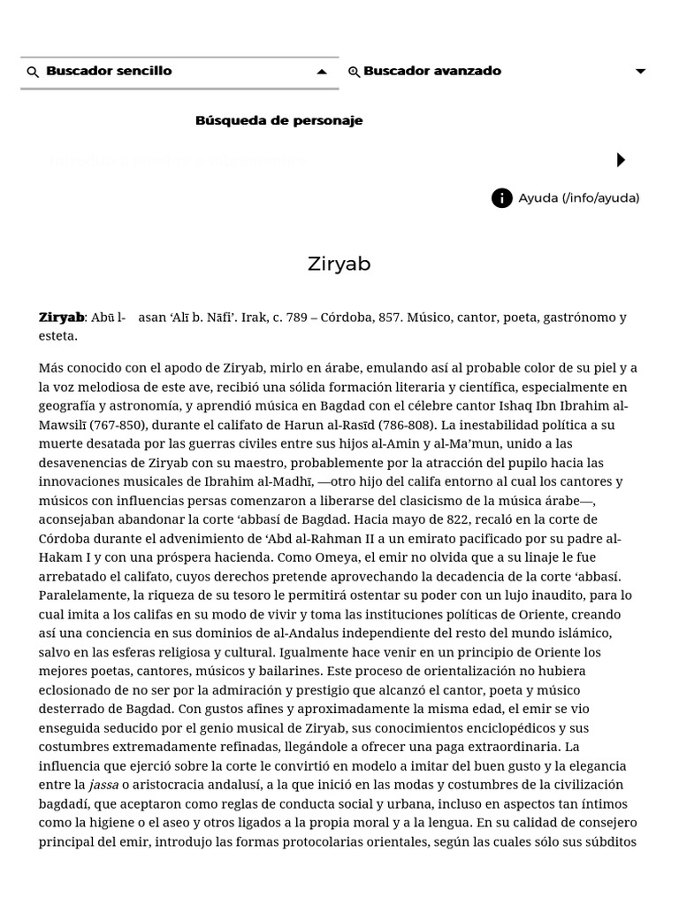 Ziryab: Innovador Cultural en Córdoba | PDF | Al Andalus