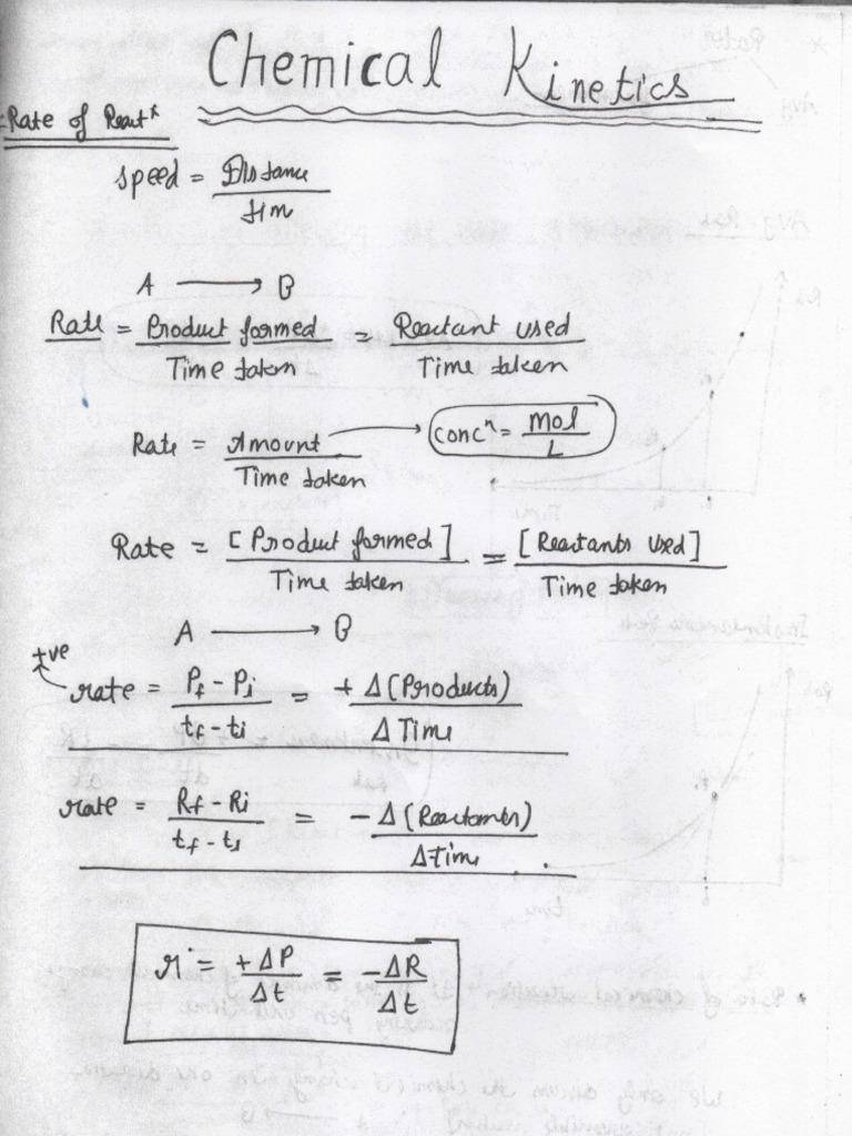 Chemical Kinetics | PDF