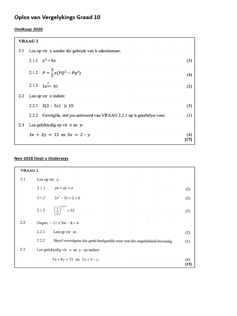 Wiskunde Oefen Toets | PDF