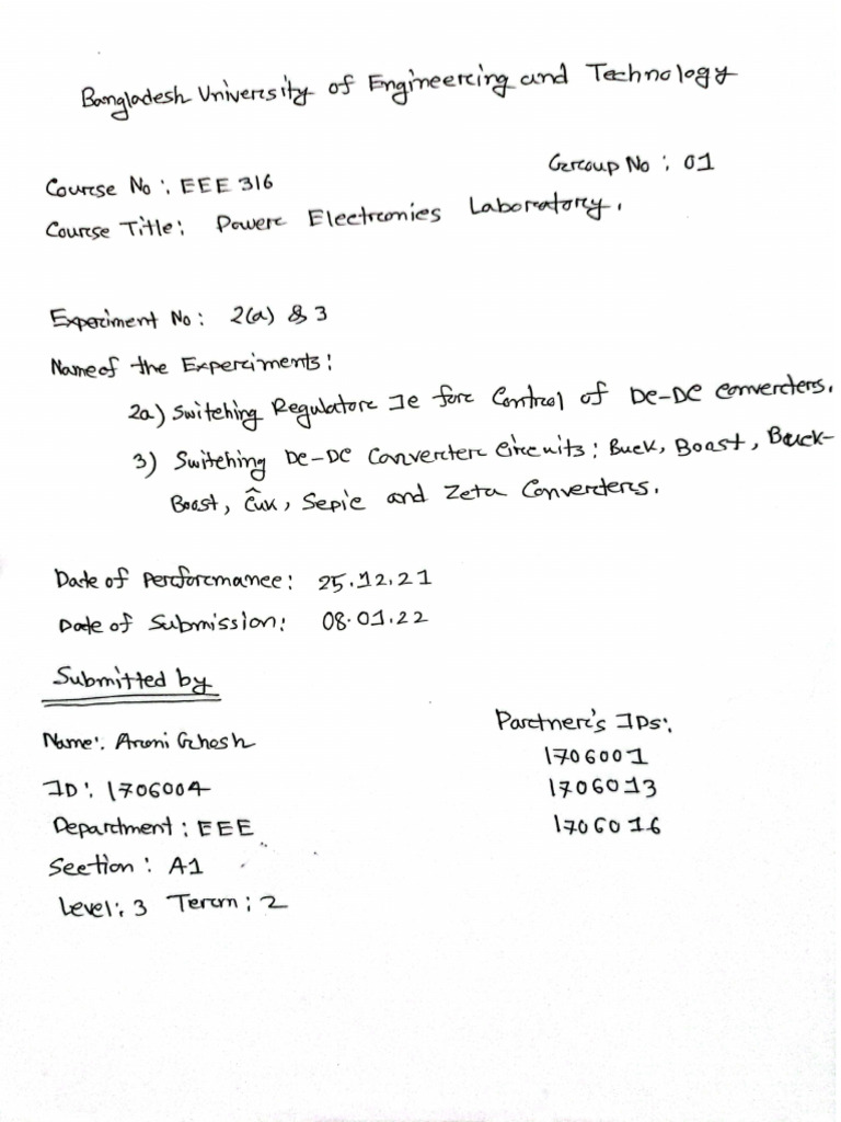 EEE316 Exp3 Group 1 | PDF | Teaching Methods & Materials | Science & Mathematics