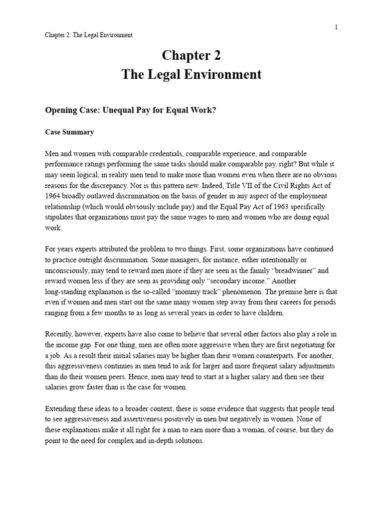 HR4 IM CaseStudies Ch02 | PDF | Salary | Gender Pay Gap