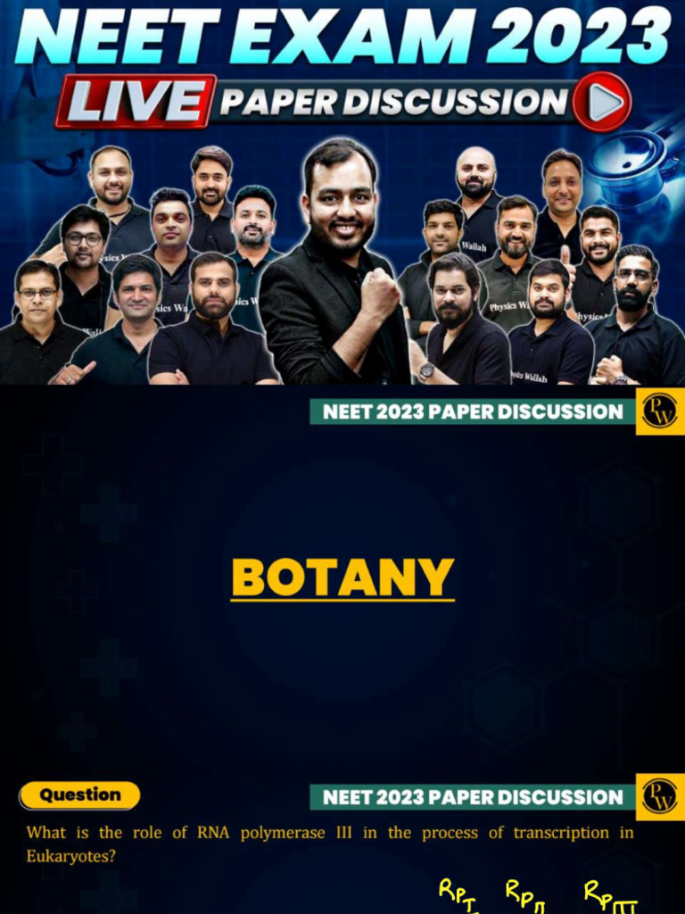 NEET 2023 Question Paper Discussion: Class Notes - NEET Maharevision | PDF