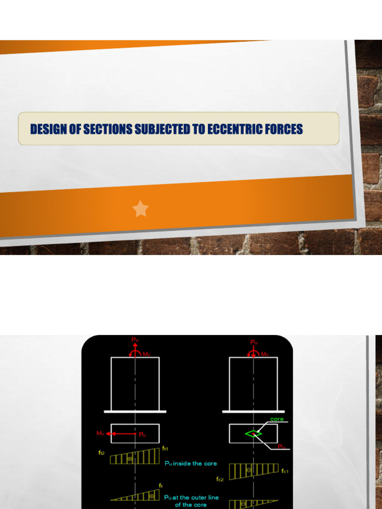 Design of Sections Subjected To Eccentric Forces | PDF | Bending | Structural Engineering