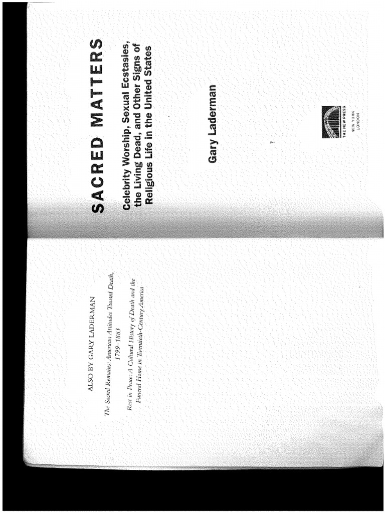 Laderman, Gary. - Introduction, - Sacred Matters | PDF