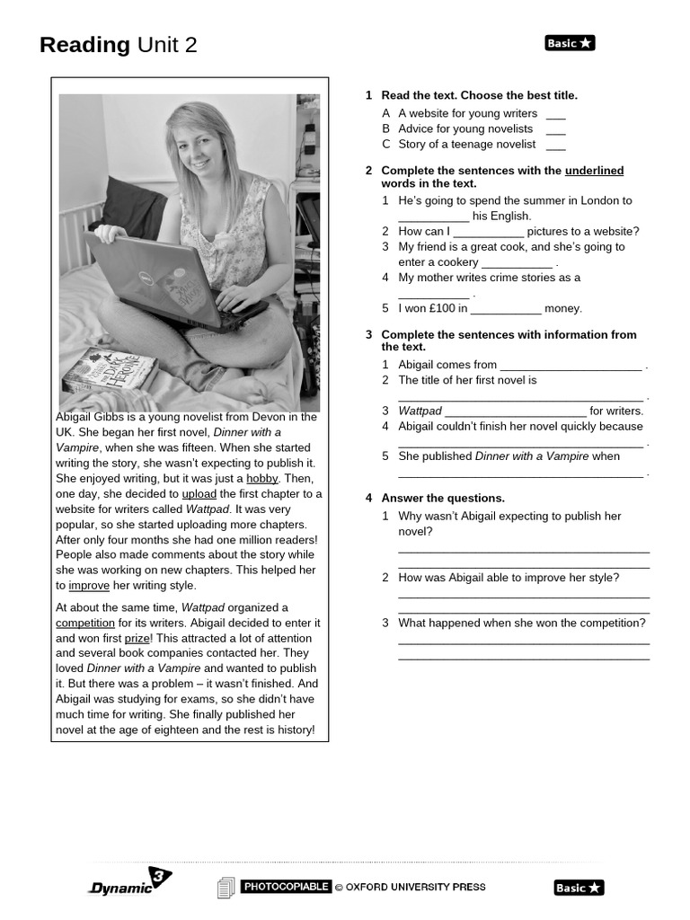 DY3 Basic Reading U2 | PDF