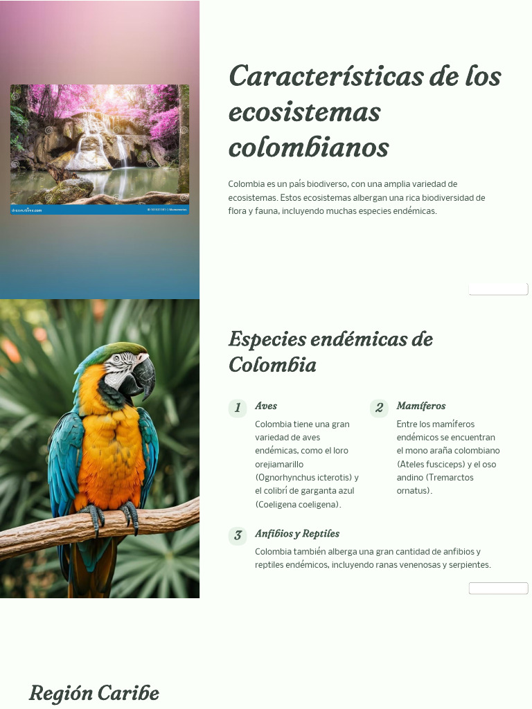 Caracteristicas de Los Ecosistemas Colombianos | PDF | Selva amazónica | Colombia
