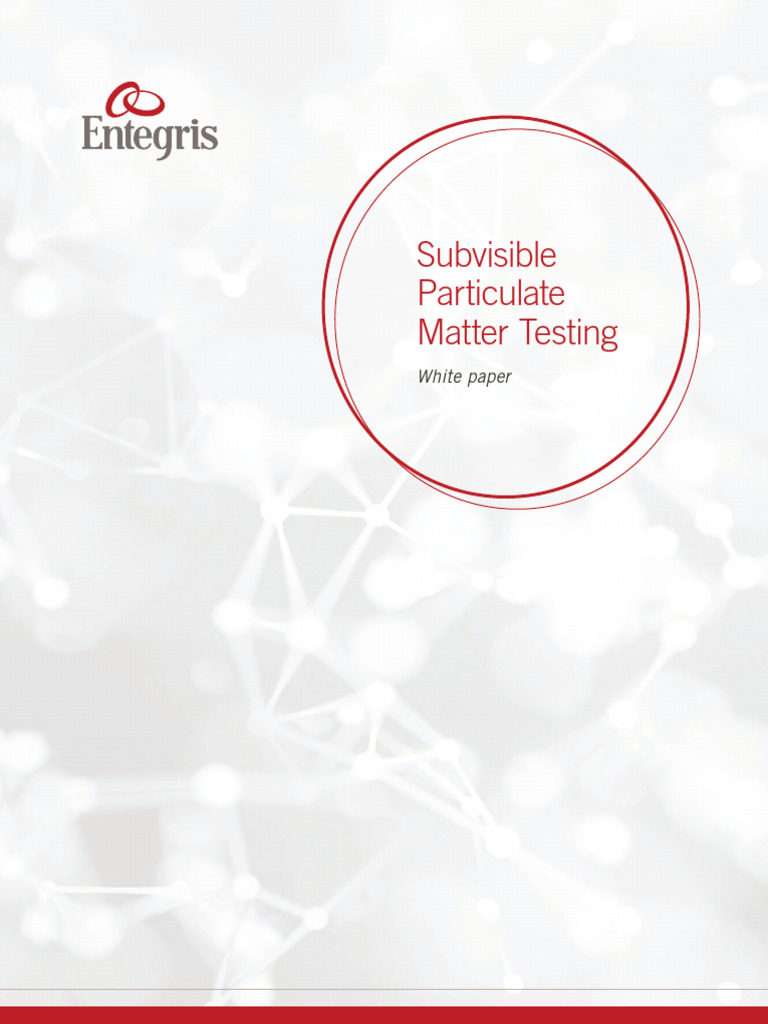 Whitepaper Subvisible Particulate Matter 10694 | PDF | Calibration | Sensor