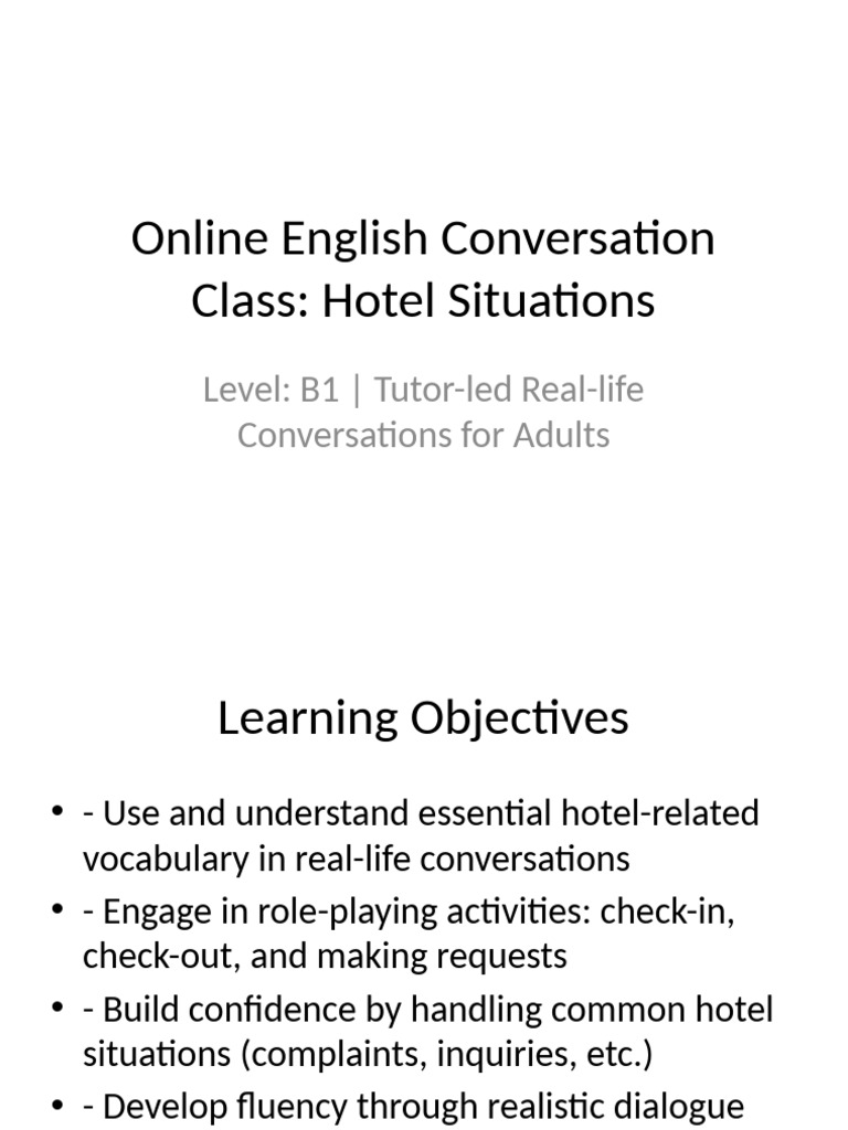 Hotel English Conversation Practice | PDF | Hotel | Human Communication