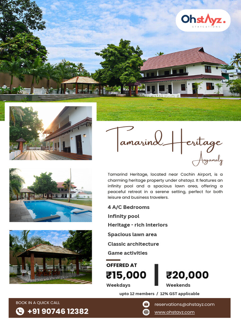 Tamarind Heritage: Serene Retreat Angamaly | PDF