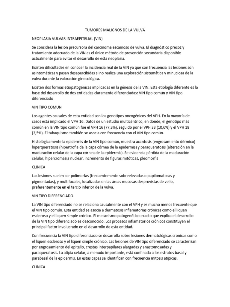 Diagnóstico y Tratamiento de VIN | PDF | Cáncer | Metástasis