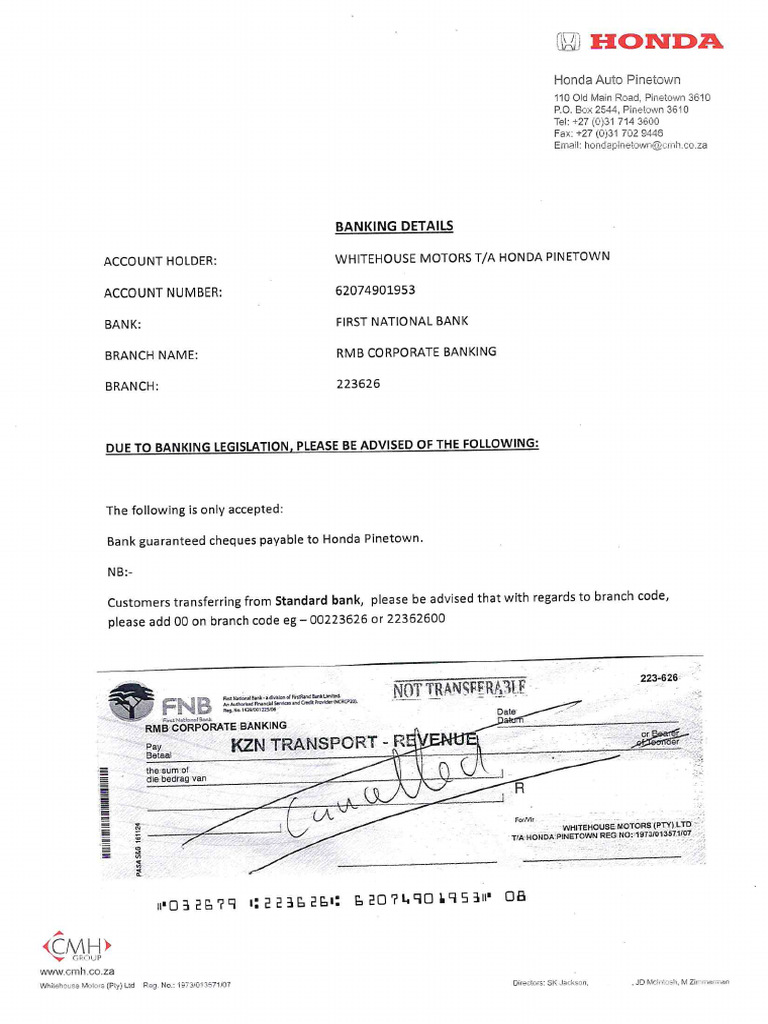 Banking Details | PDF
