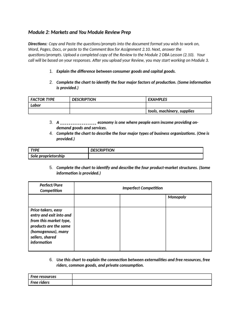 Eco Module 2 Review Notes | PDF