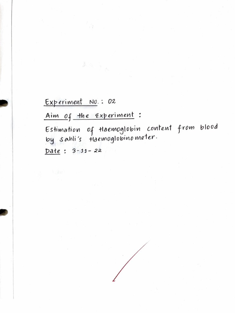 Experiment 2 Physiology | PDF