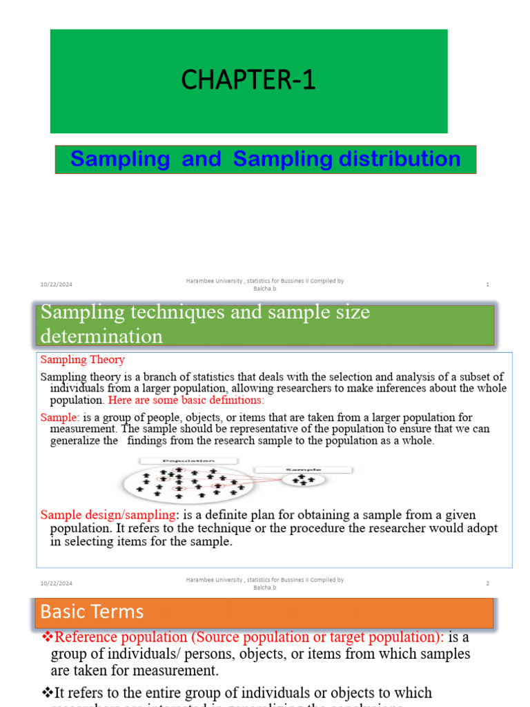 CH-1 Sampling and Sampling Distribution | PDF | Sampling (Statistics ... CH-1 Sampling and Sampling Distribution | PDF | Sampling (Statistics ...
