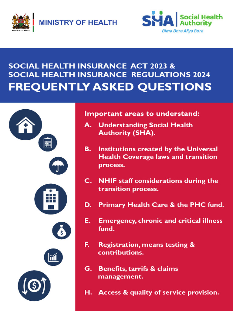 SHA Health Insurance Act FAQs 2023 | PDF | Salary | Health Care
