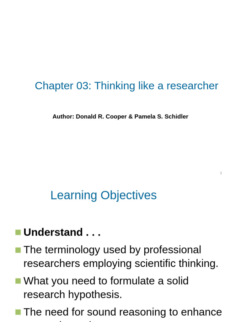 701014-BRM - Chap 03 | PDF | Hypothesis | Falsifiability