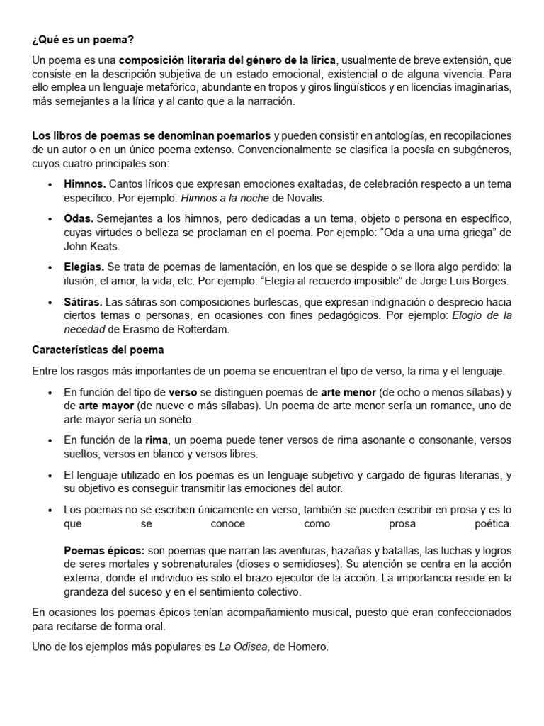 Himnos A La Noche: ¿Qué Es Un Poema? Composición Literaria Del Género ...