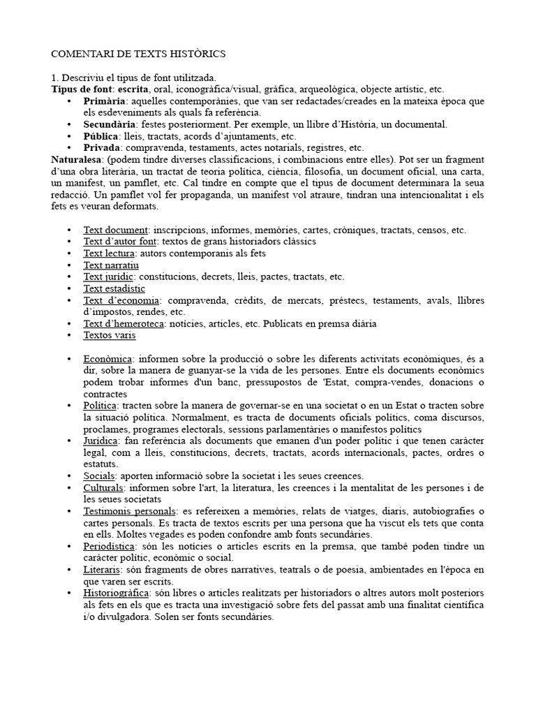 Tipus de Textos | PDF