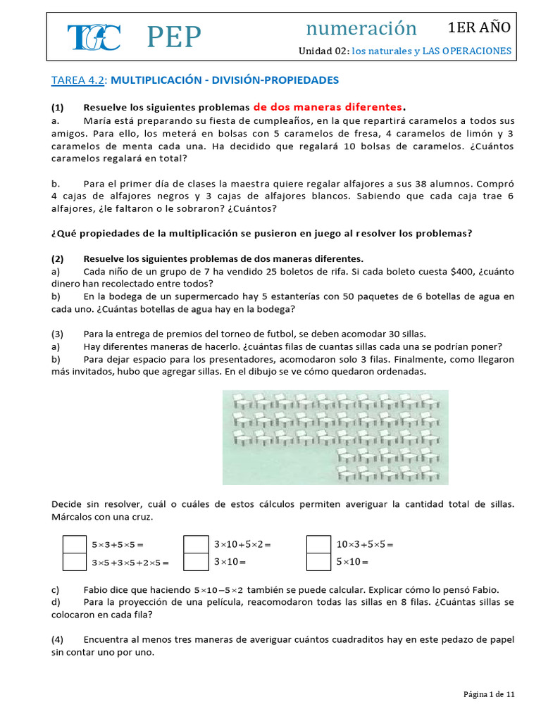4.2 - Tarea 4.2 - Multiplicación División | PDF | División (Matemáticas ...