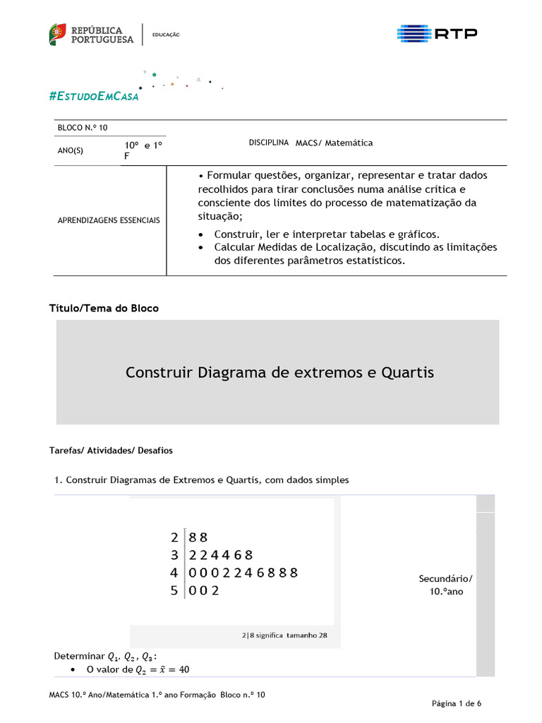 Diagrama de Extremos e Quartis | PDF