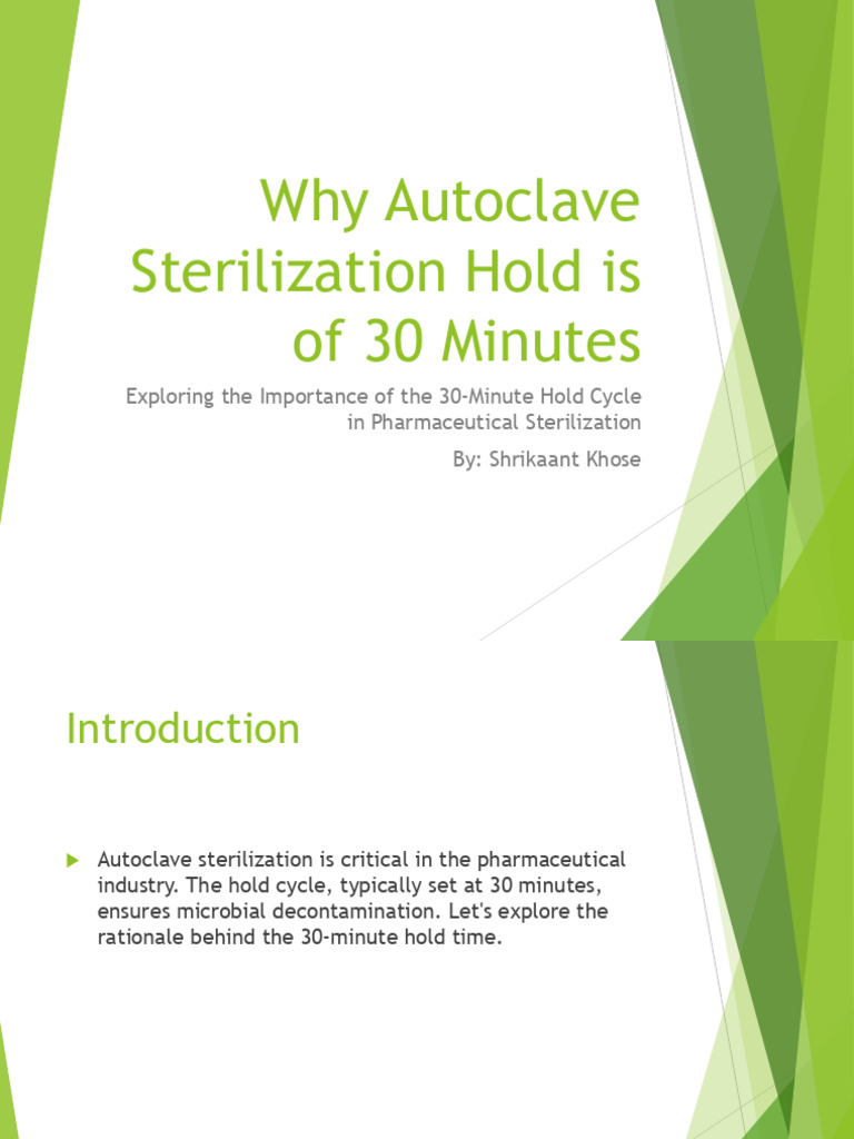 30-Minute Autoclave Sterilization Hold | PDF | Wellness | Science ...