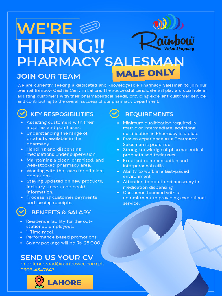 Pharmacy Salesman Job Ad | PDF