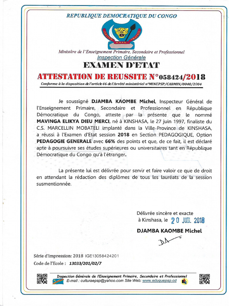 Attestation | PDF