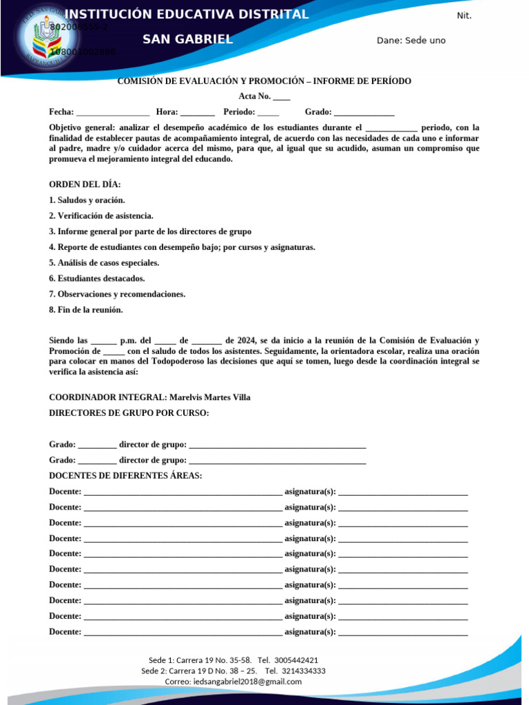 Acta de Comision Mef | PDF