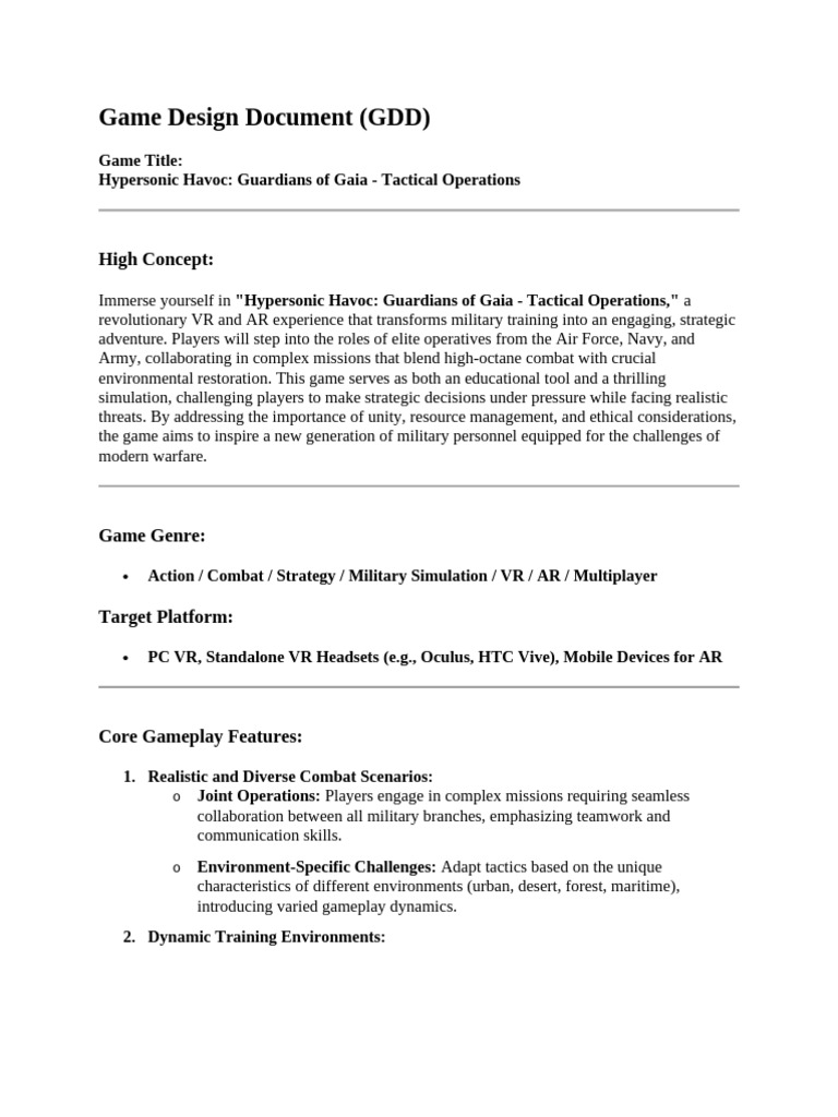 Main GDD | PDF | Virtual Reality | Augmented Reality