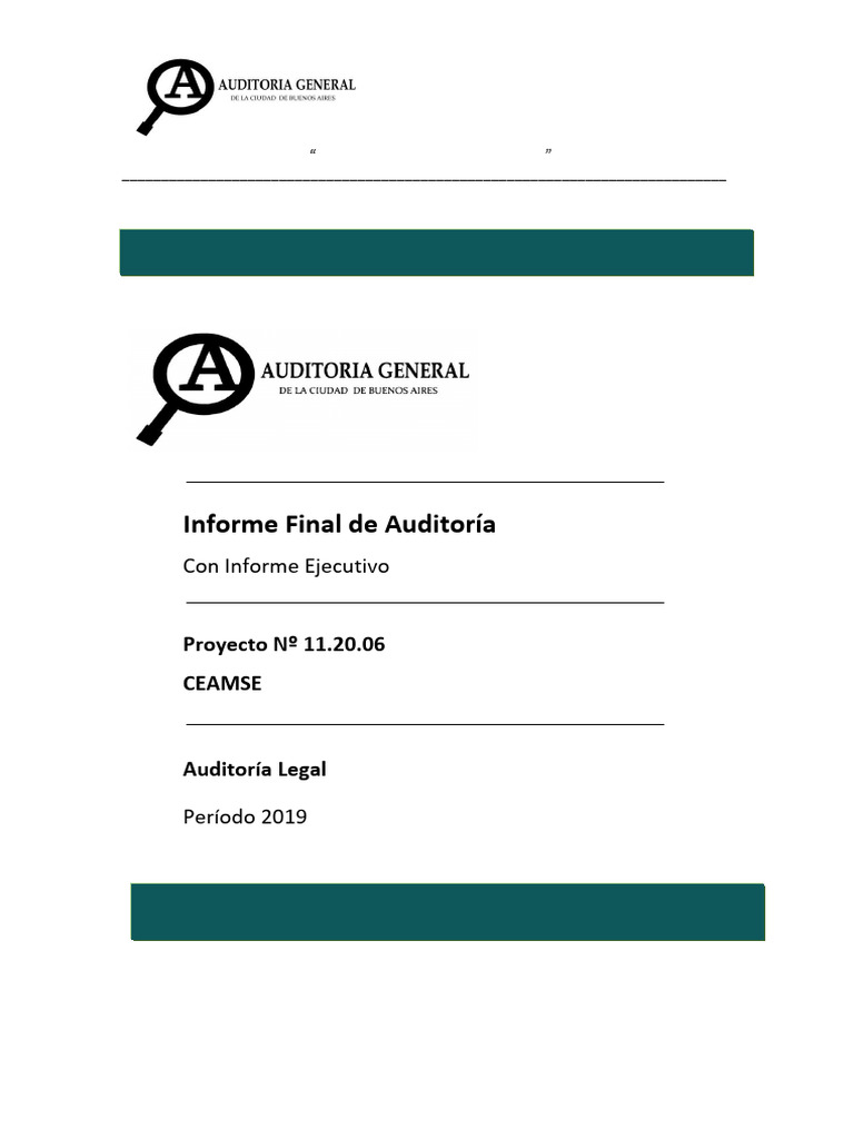 Auditoría Legal CEAMSE 2019 | PDF | Gestión de registros | Contabilidad