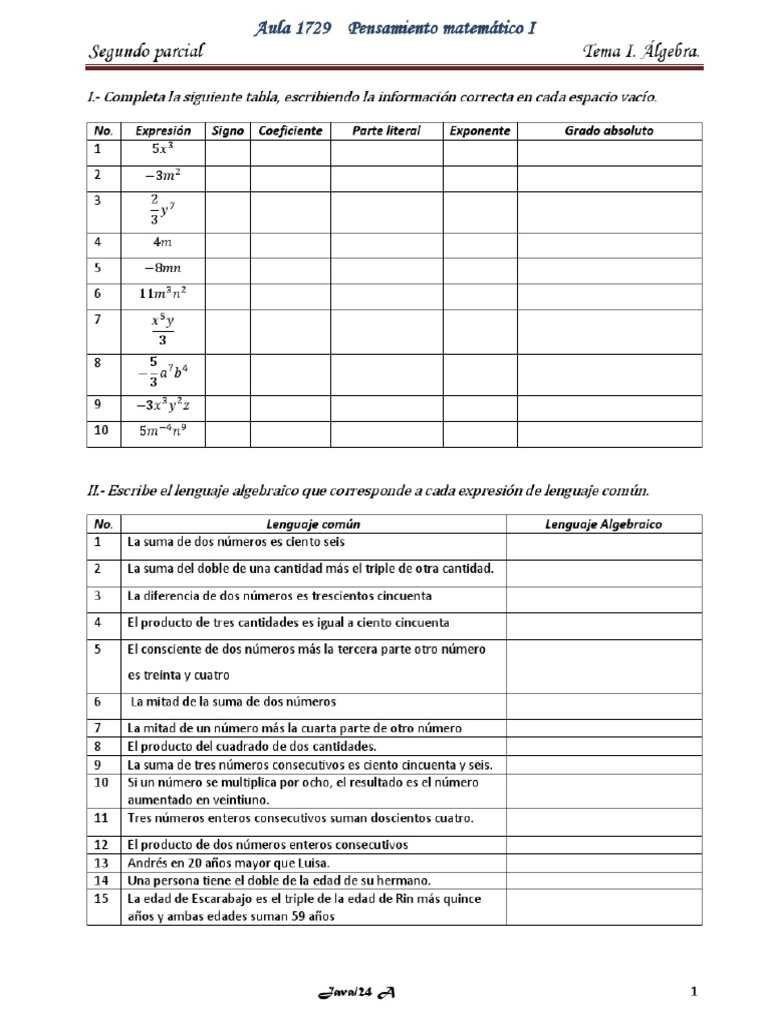 Ejercicios Segundo Parcial | PDF