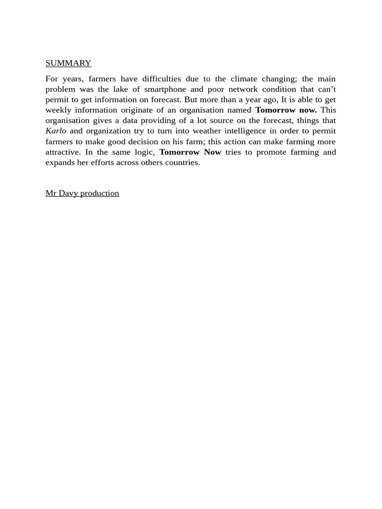 Davy Production 2 | PDF