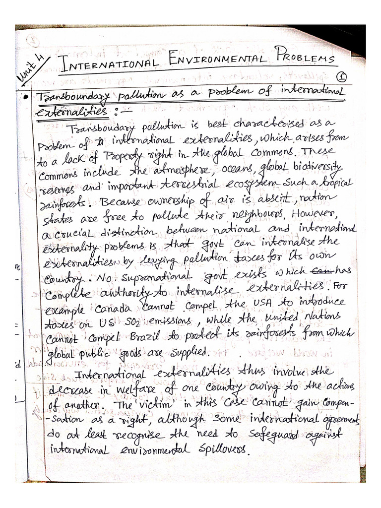 Calcutta University Environmental Economics Unit 4 Full Notes | PDF