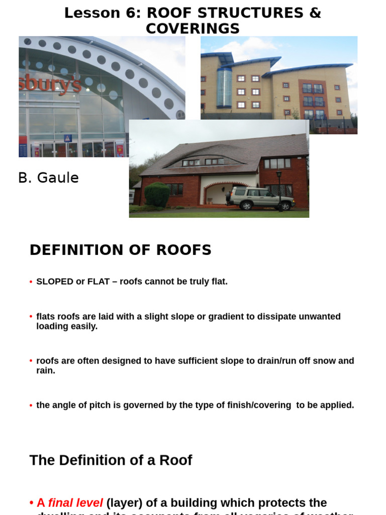 Lesson 6 Roofs | PDF | Roof | Truss
