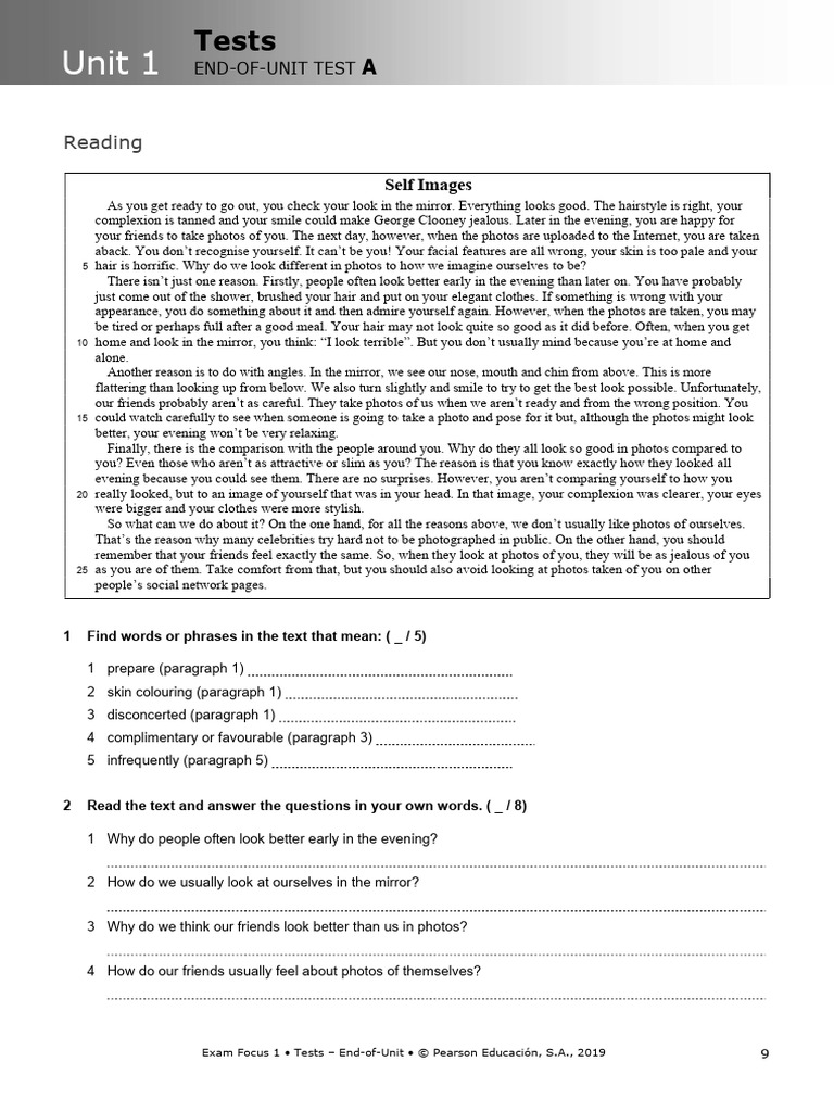 1º Bach - Homework - Reading Task - Unit 1 | PDF