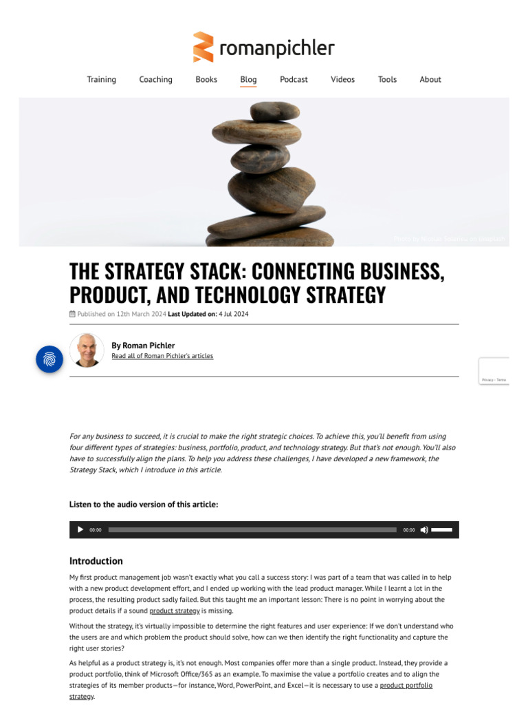 The Strategy Stack - Connecting Business, Product, and Technology Strategy | PDF | Strategic ...
