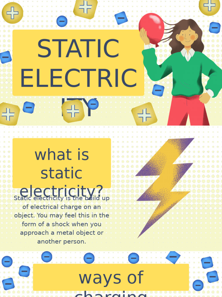 Static Electricity Physics Presentation in An Illustrative Style ...