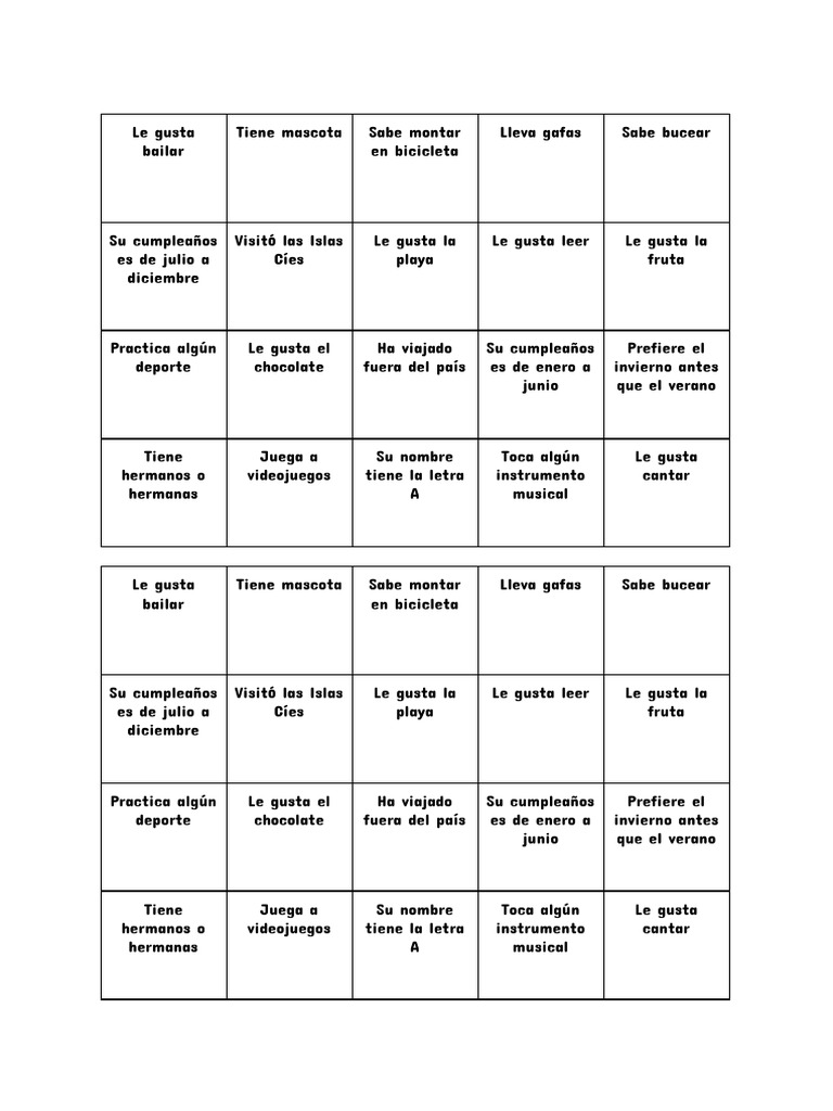 Bingo Campamento | PDF | Artes del Lenguaje y Comunicación | Arte
