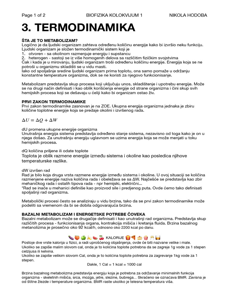 3.termodinamika Skripta | PDF