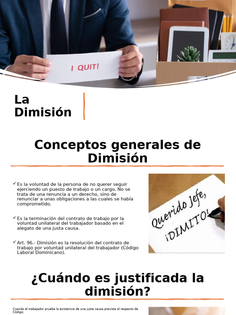 La Dimisión Expo Final Laboral II | PDF | Sentencia (ley) | Derecho laboral
