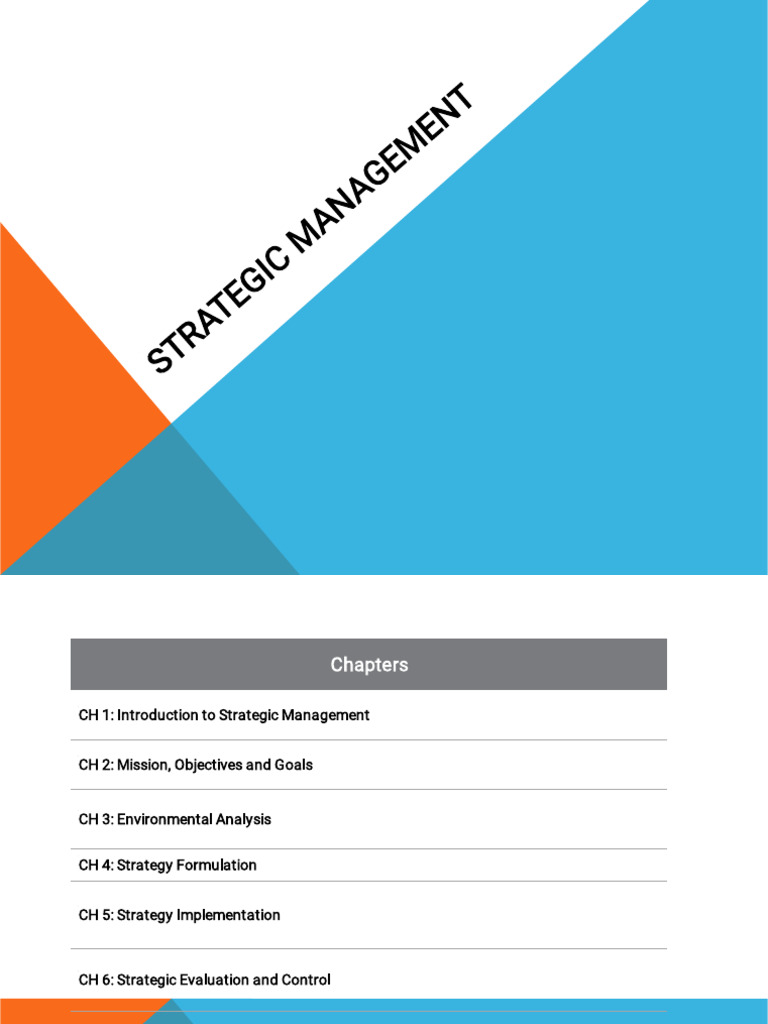 Strategic Management 1 2 3 4 | PDF | Strategic Management | Goal