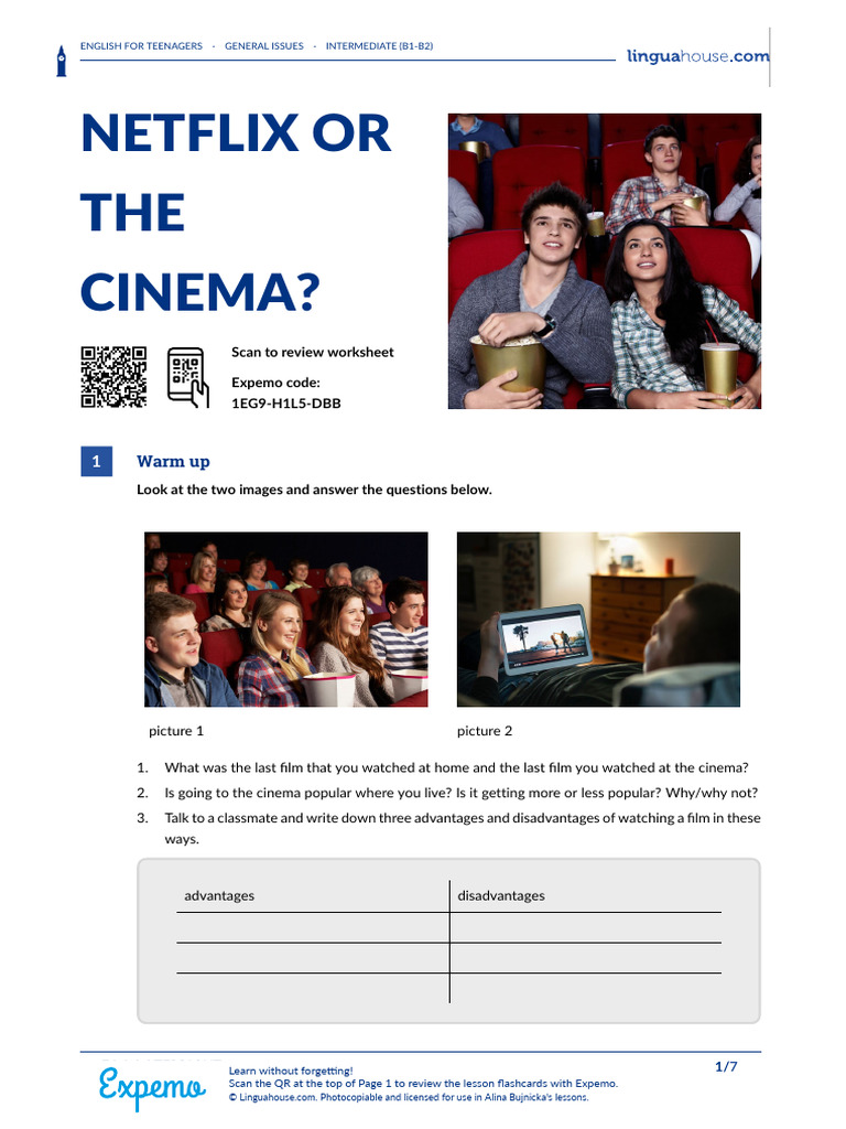 Netflix vs. Cinema for Teens | PDF | Movie Theater | Streaming Media