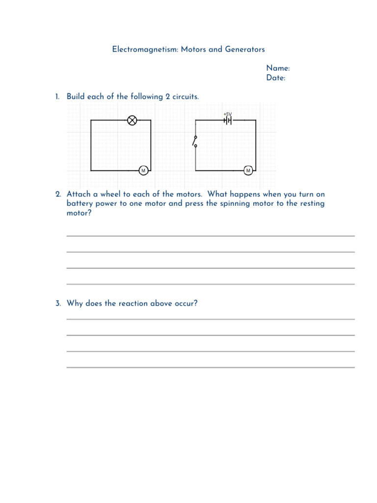Electromagnetism: Motors and Generators | PDF