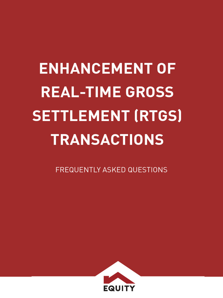 FAQs Enhancement of RTGS Transactions | PDF