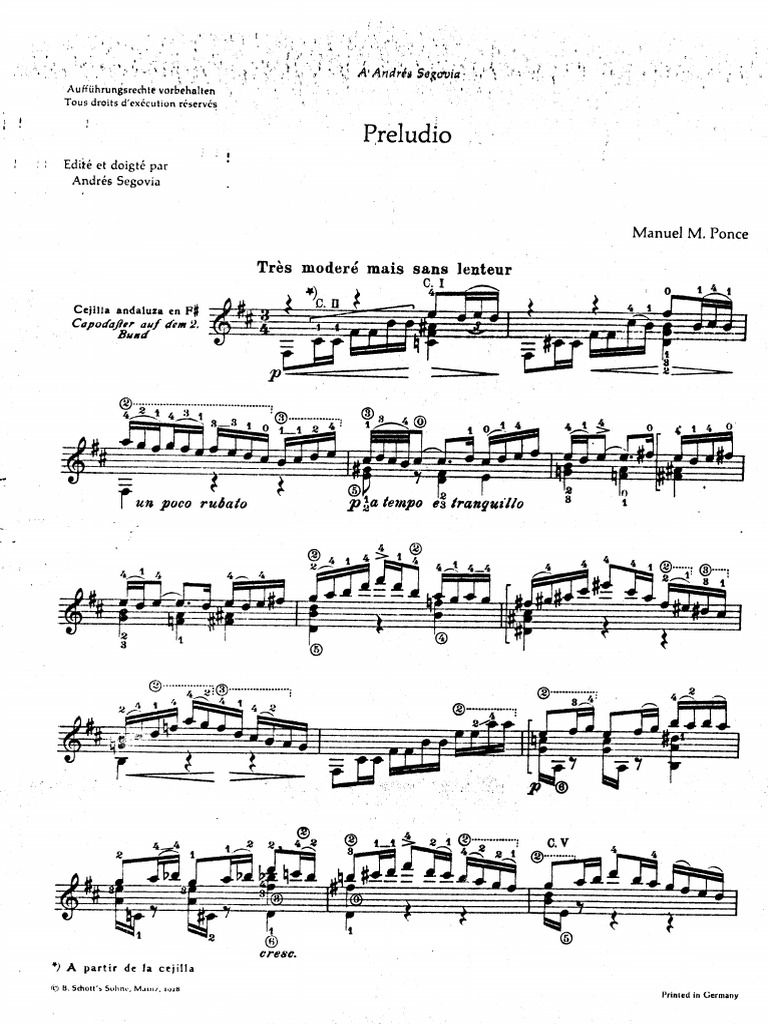 Preludio (Ponce-Segovia) | PDF