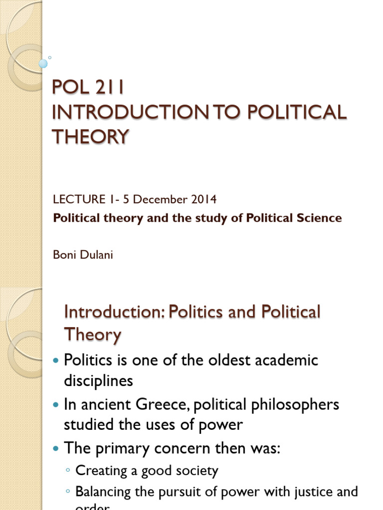 Introduction to Political Theory Overview | PDF | Political Philosophy ...