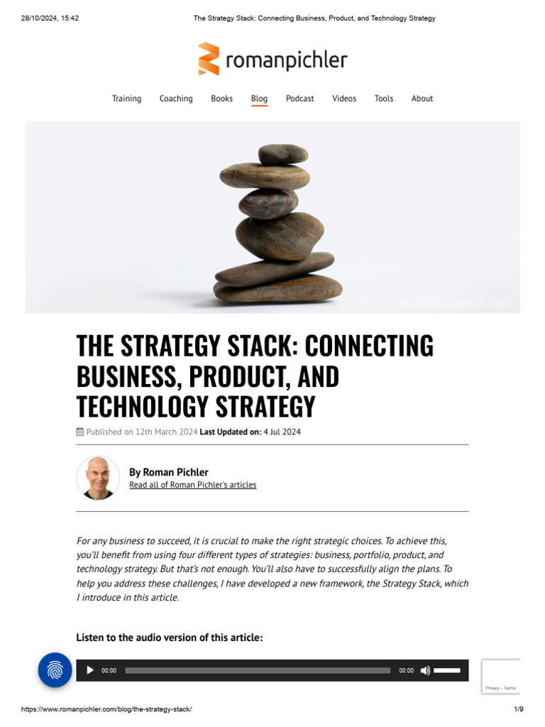 The Strategy Stack - Connecting Business, Product, and Technology ...