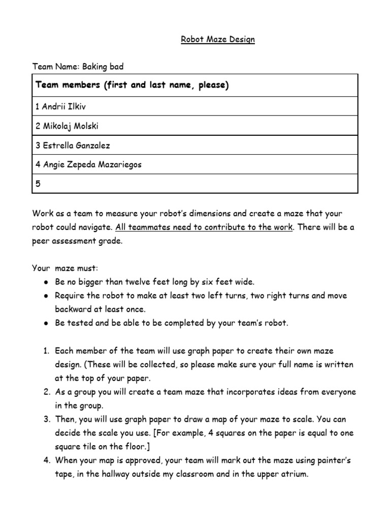Robot Maze Design | PDF | Games & Activities | Art